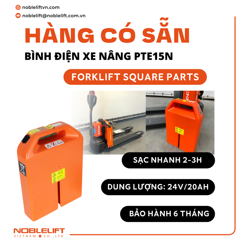 Bình điện xe nâng PTE15N Noblelift